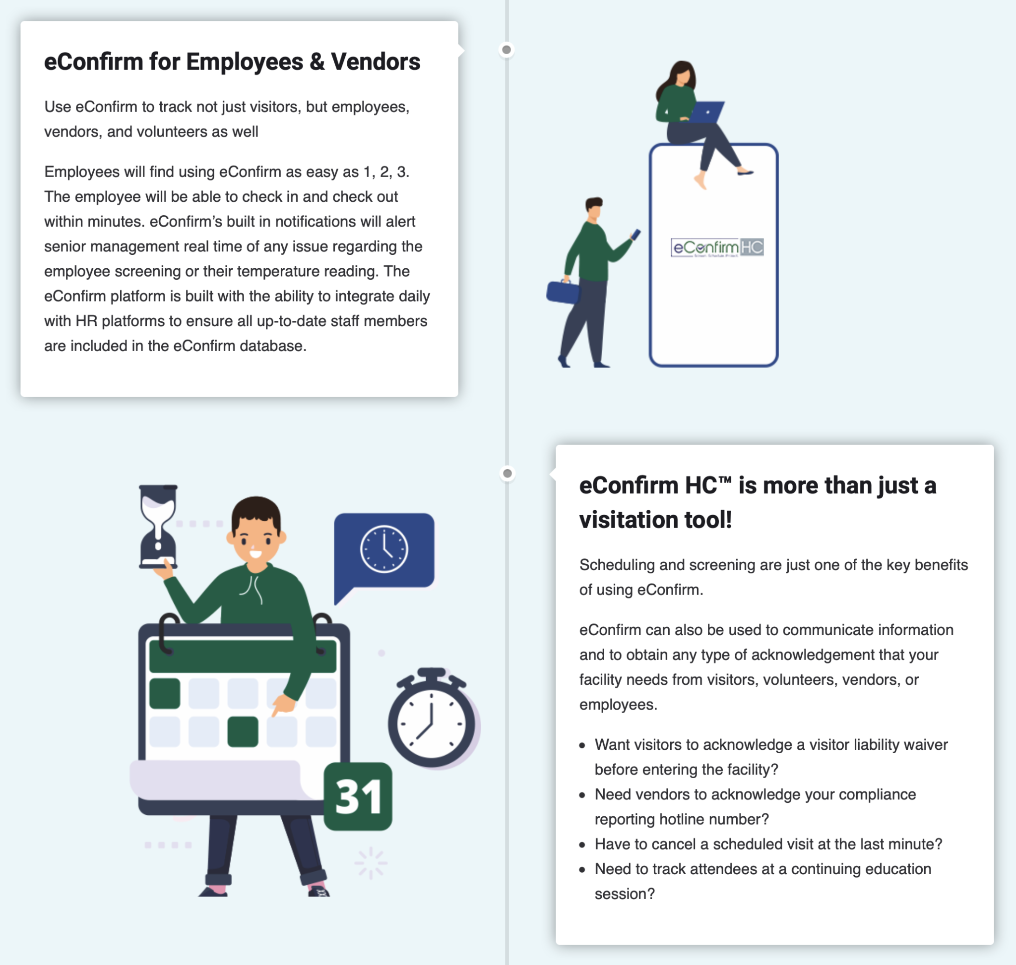 eConfirm HC - Screen. Schedule. Protect.